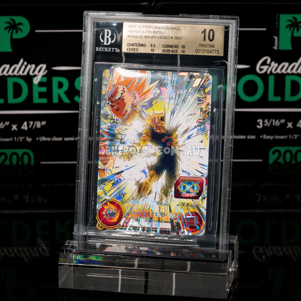 BGS 10 GOLD LABEL Majin Vegeta ABS-02 Secret Rare Promo – DBHEROES_AU