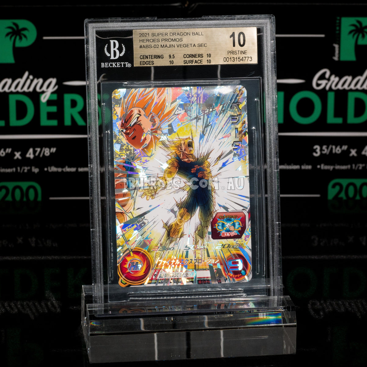 BGS 10 GOLD LABEL Majin Vegeta ABS-02 Secret Rare Promo – DBHEROES_AU